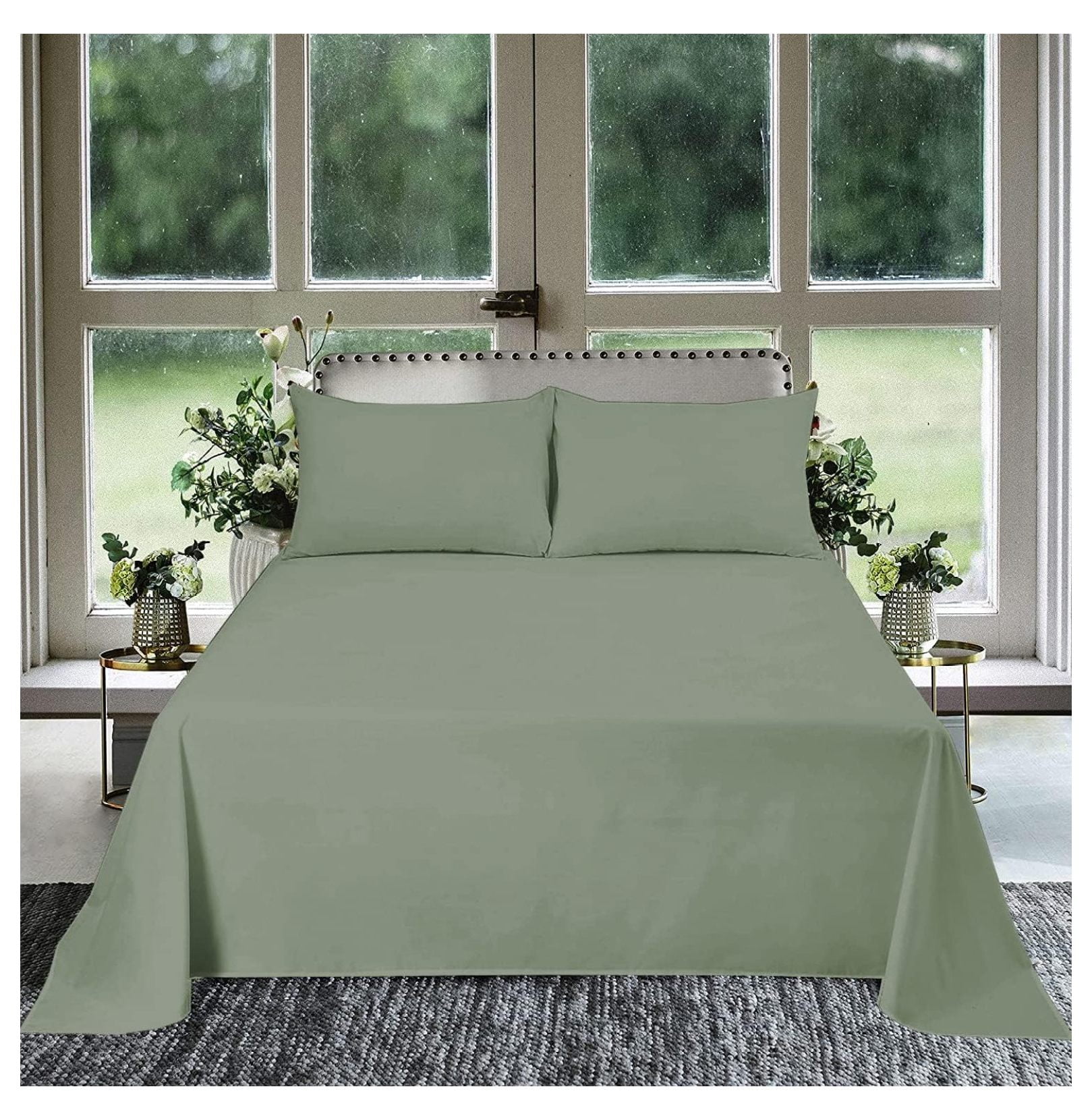 1Pcs Flat Sheet Queen (92 X 102) 800 Thread Count 100% Egyptian Cotton ...
