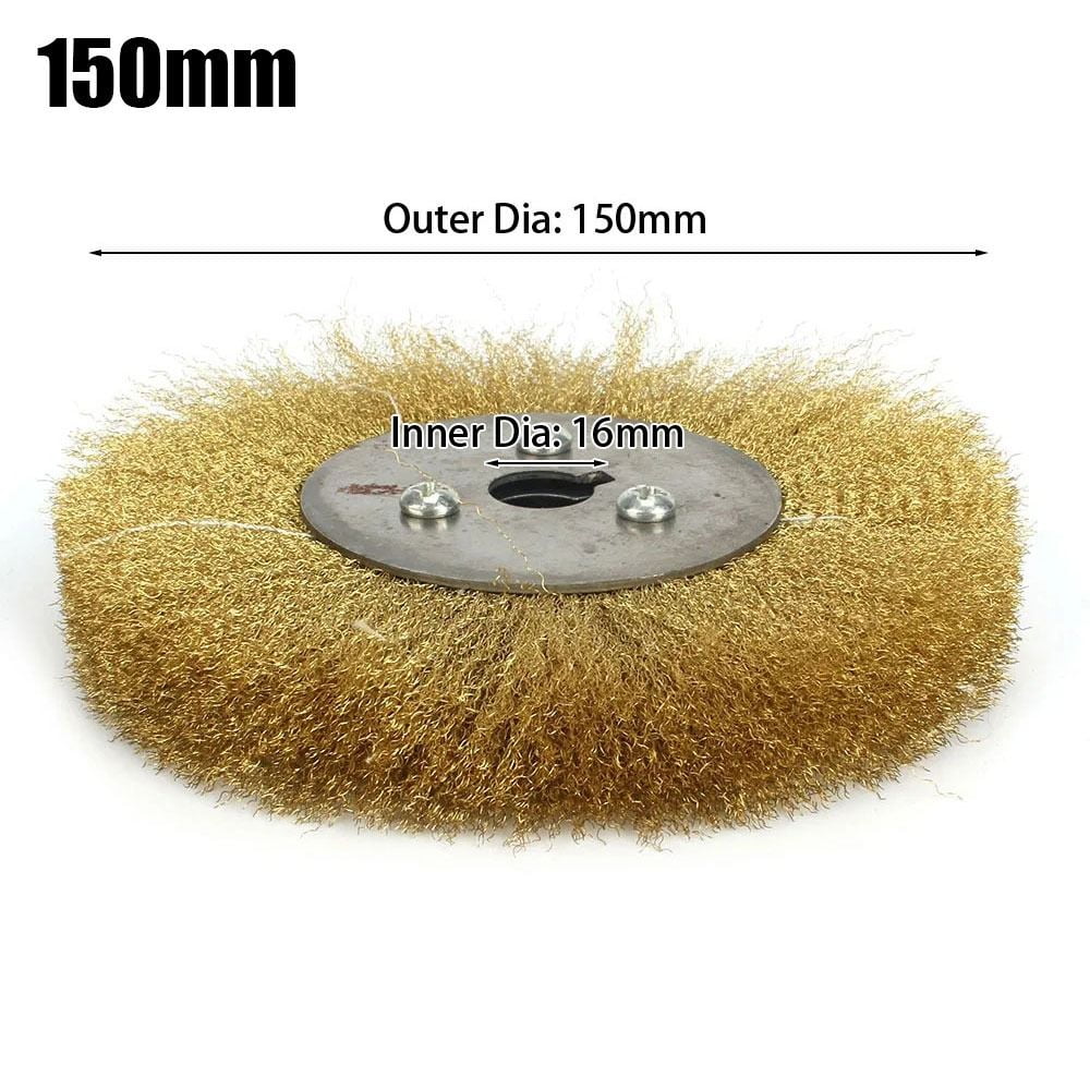 1Pcs Flat Type Copper Wire Wheel for Bench Grinder 100/125/150mm Pure ...