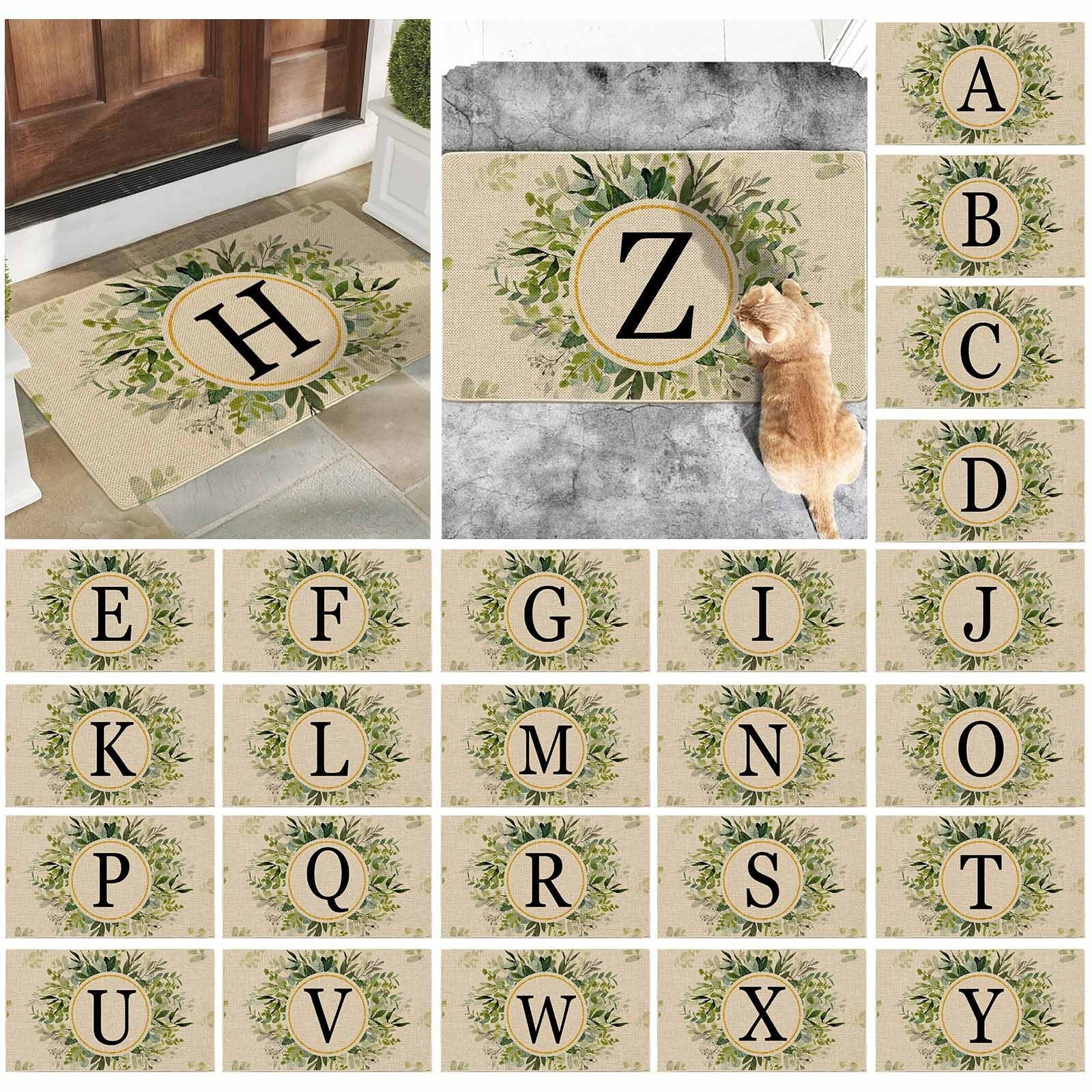 1Pcs Floor Mat 1Pcs Summer Floor Mats Letter Family Last Name Initial ...