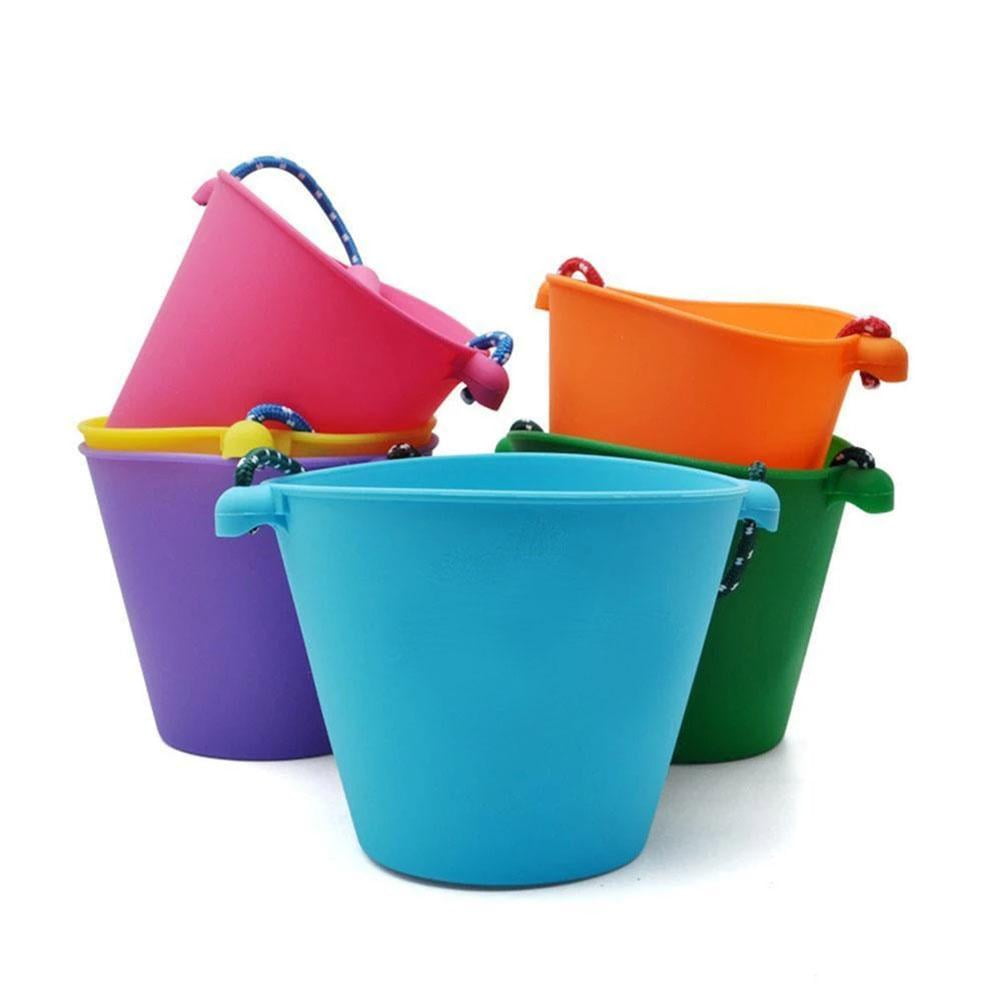1Pcs Foldable Bucket Soft Silicone Pail Bucket Sand Bucket For Kids ...