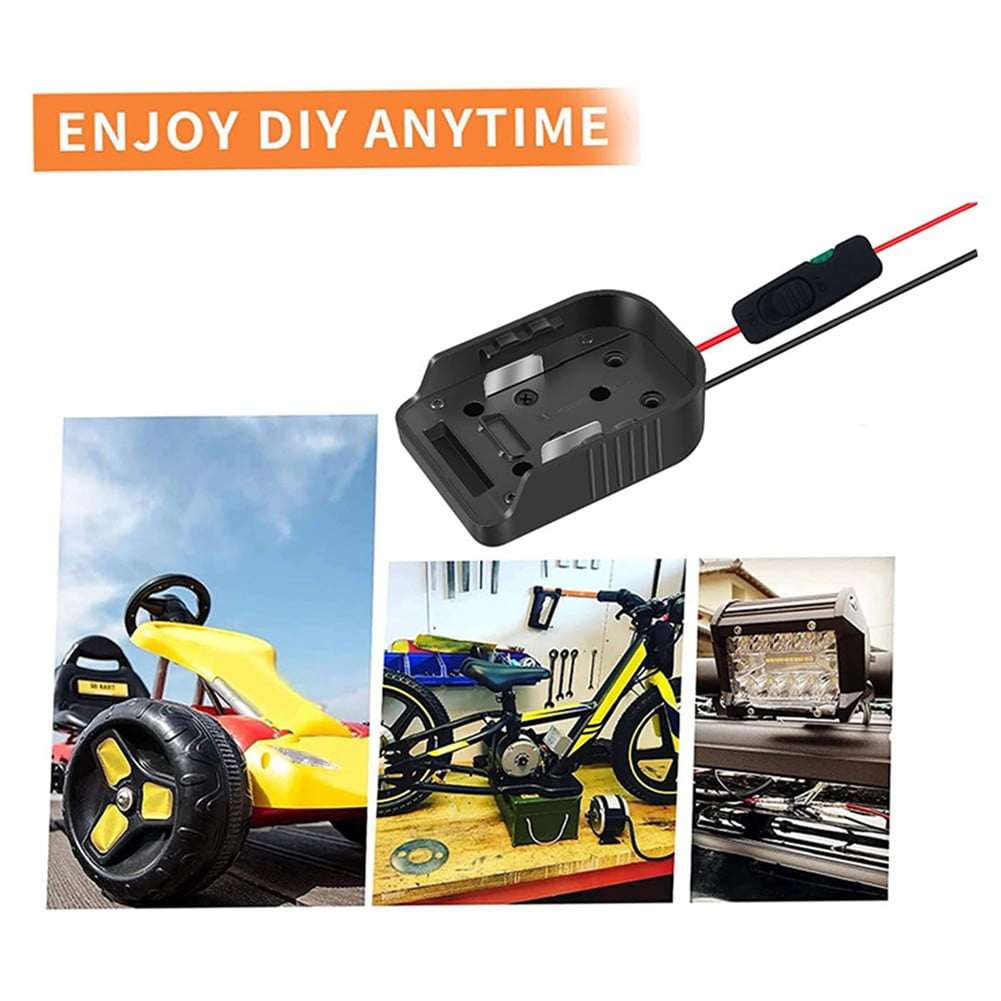 1Pcs For Bosch 18V Li-Ion Battery Adapter With Fuse And Switch YIWEI - Walmart.com