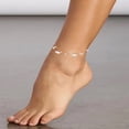 1Pcs French Stainless Steel Anklets Double Layer Link Chain Golden ...
