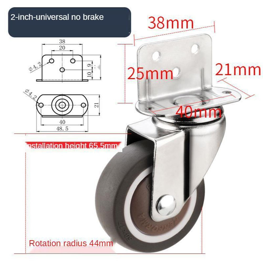 1Pcs Furniture Casters Heavy Duty Furniture Wheel Swivel Castor Silent ...