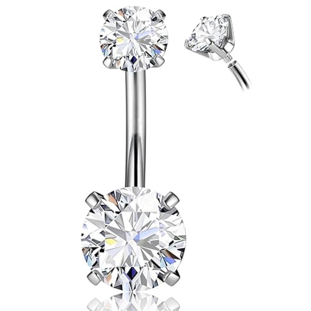 1Pcs G23 Titanium Navel Stud,Small Belly Button Ring,Double Head ...