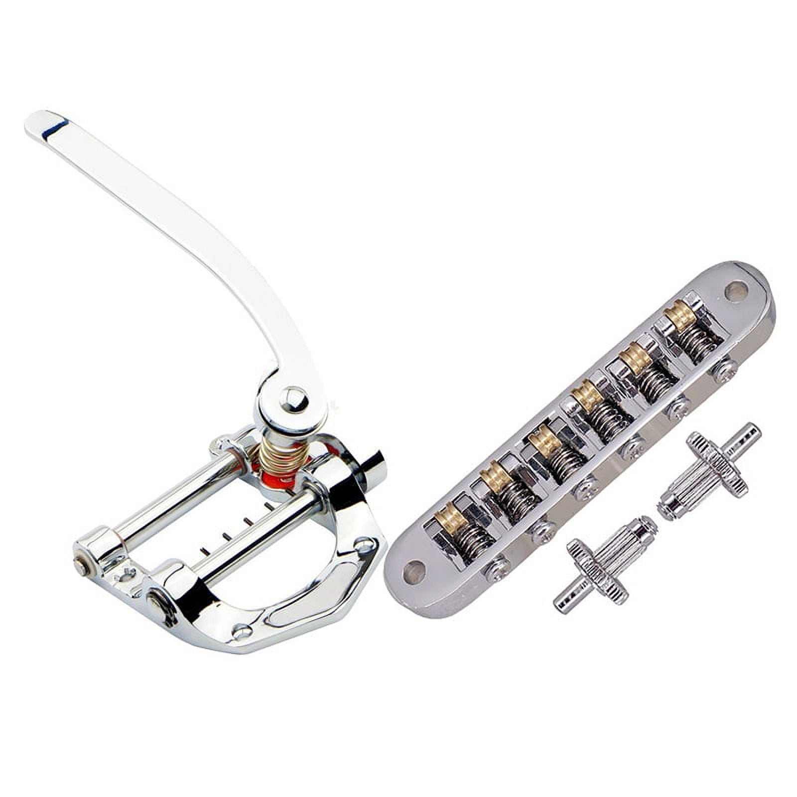 1Pcs Guitar Vibrato Tailpiece Tremolo Flat Top Body Tremolo Unit Vibrato Bridge Silver & 1Pcs ...