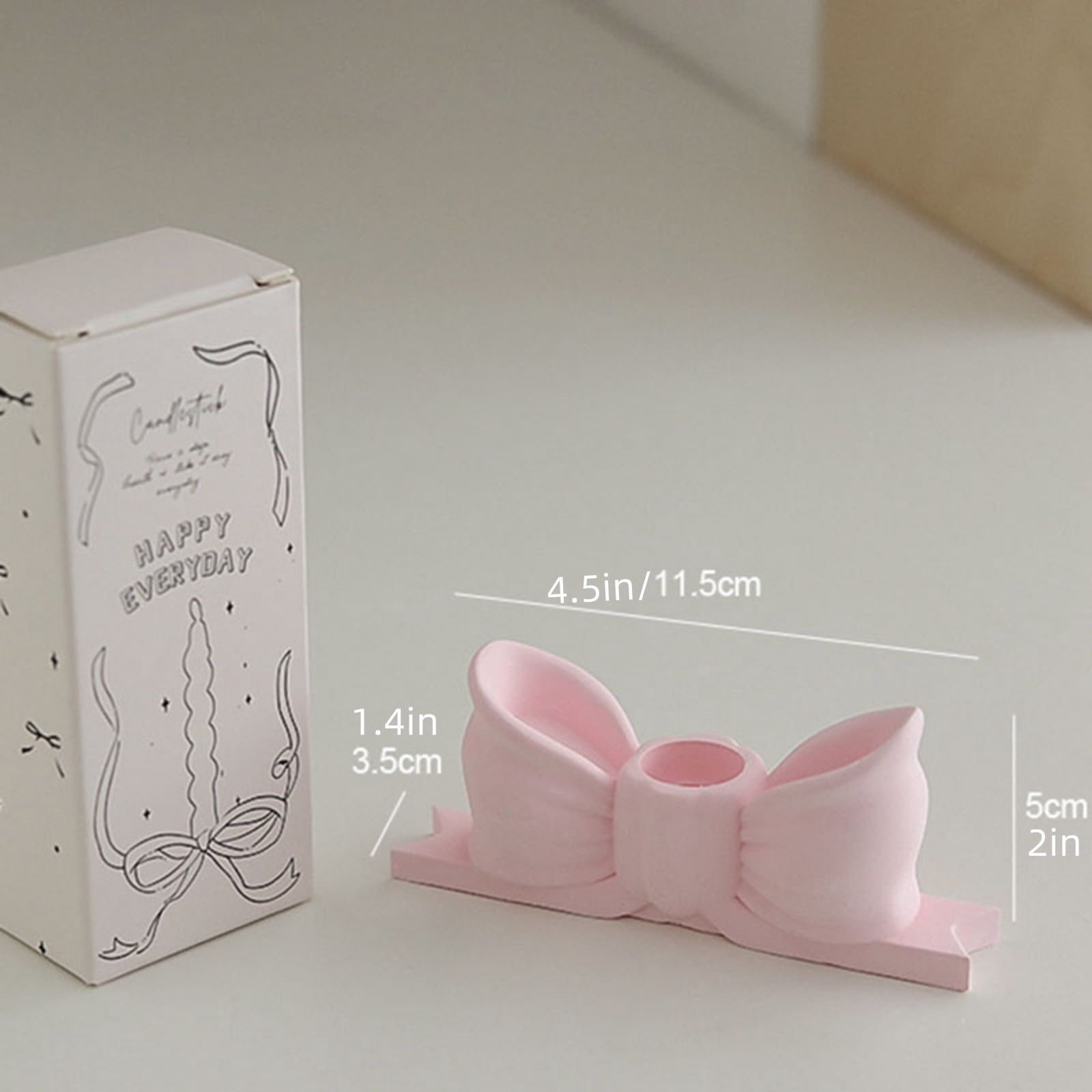 1Pcs Gypsum Butterfly Candlestick Decorative Candlestick, Elegant Bow ...