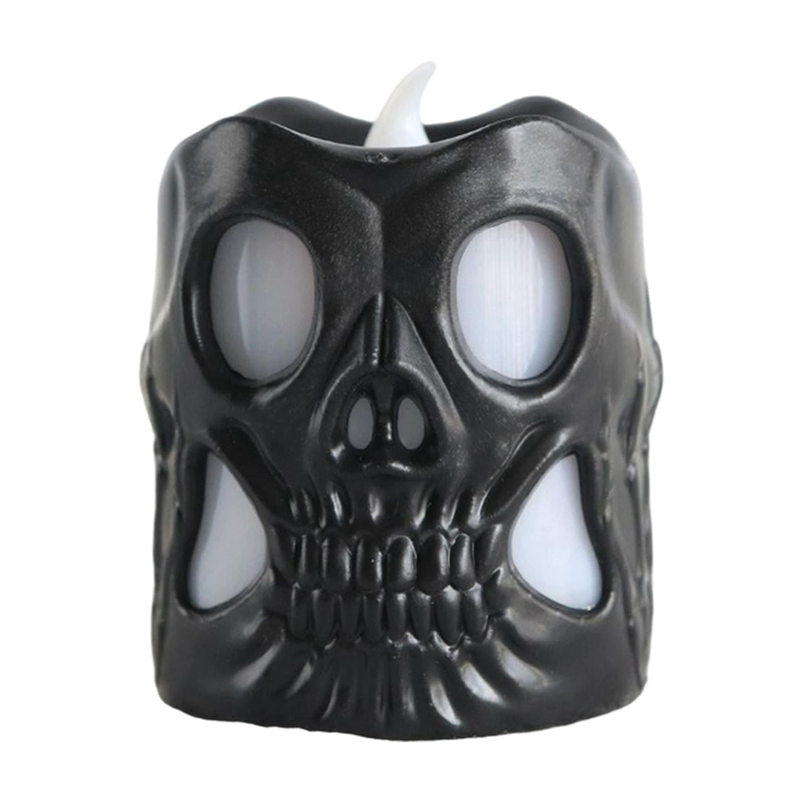 1Pcs Halloween Decorative Light Plastic Imitation Candle Skull Ornament ...