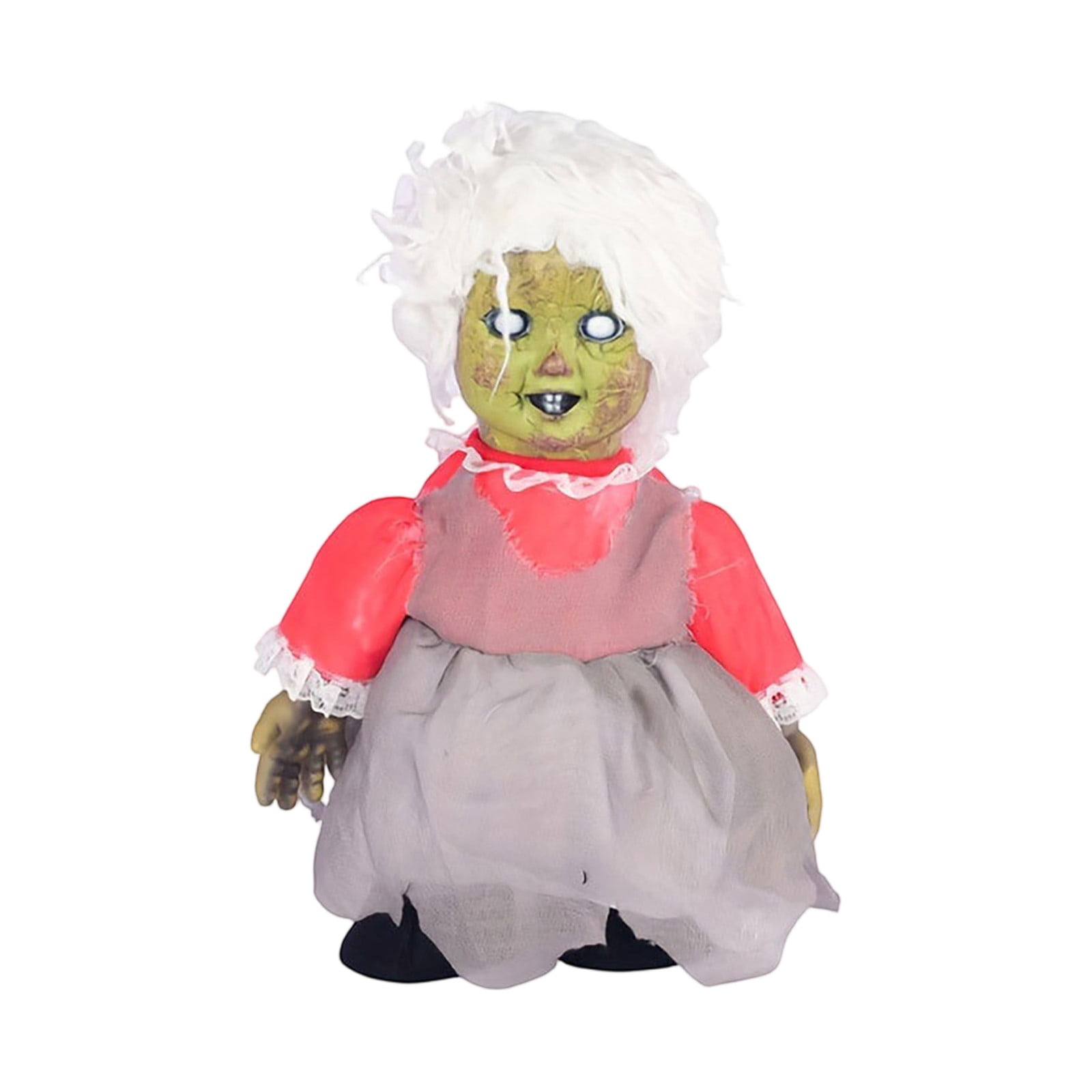 1Pcs Halloween Scary Doll, Sound- Activated Walking Doll Halloween ...