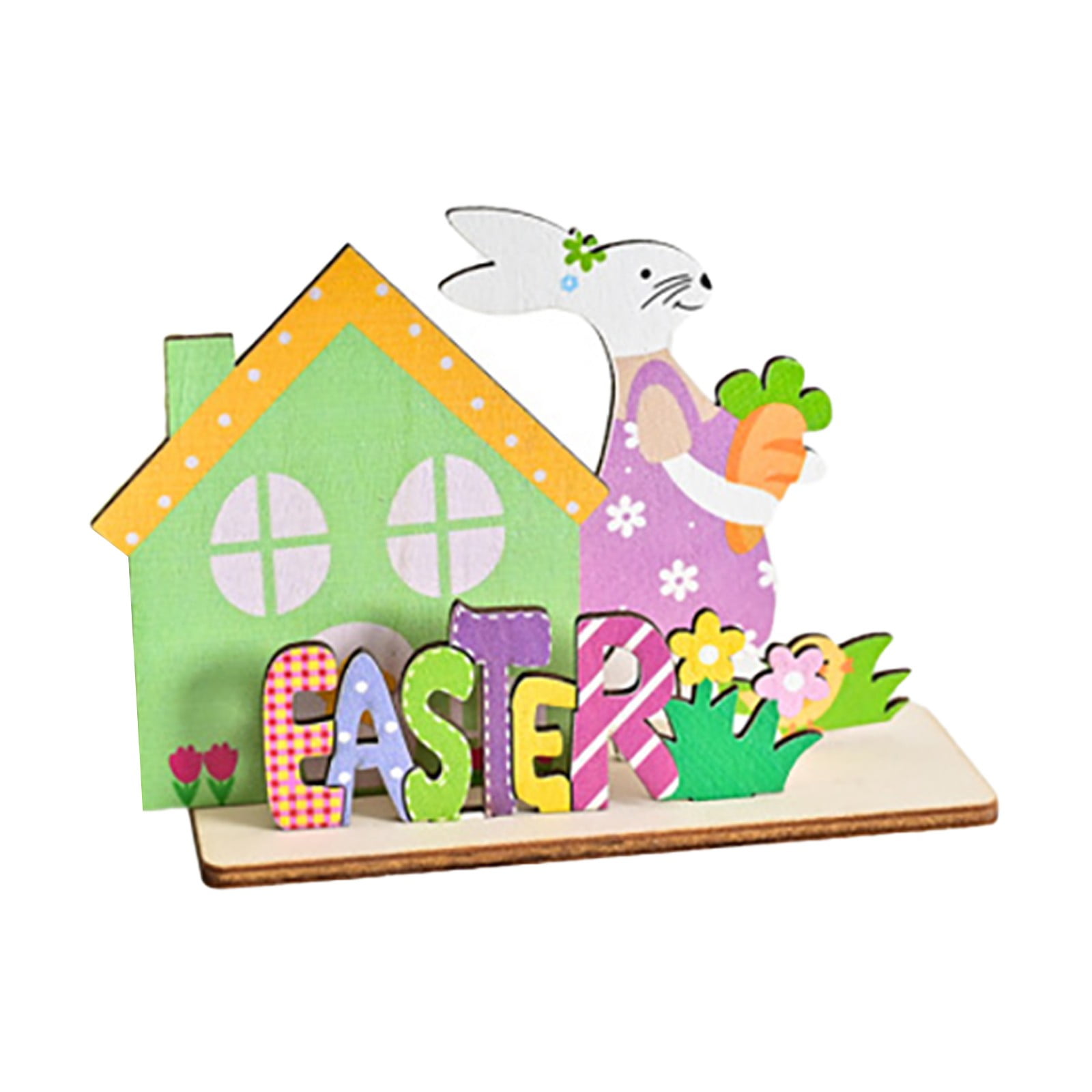1Pcs Happy Easter Table Sign Decoration Wooden Egg Hunt Tabletop ...