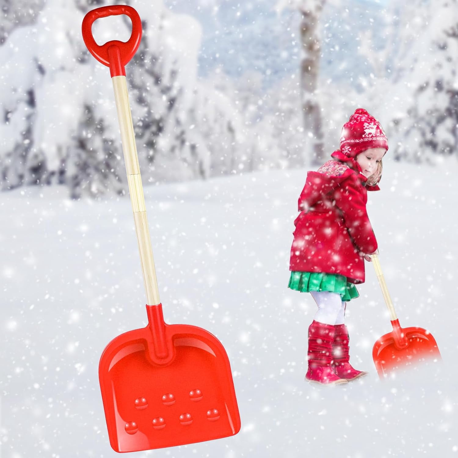 1Pcs Kids Snow Shovel Detachable Toddler Snow Shovels 22"-32" Small ...