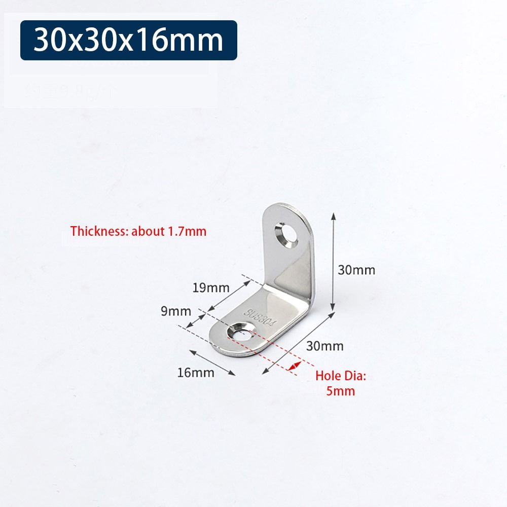 1Pcs L Shape SUS304 Stainless Steel Furniture Fastener Corner Brace ...