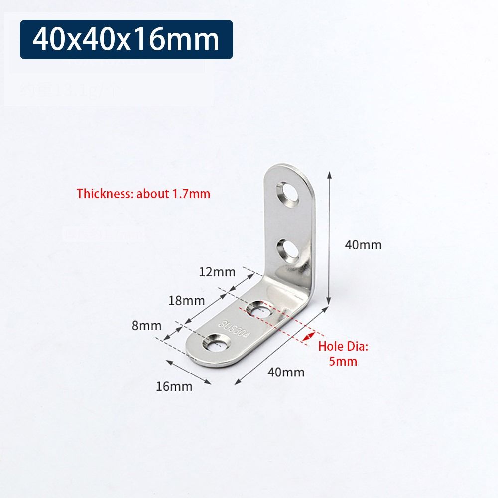 1Pcs L Shape SUS304 Stainless Steel Furniture Fastener Corner Brace ...