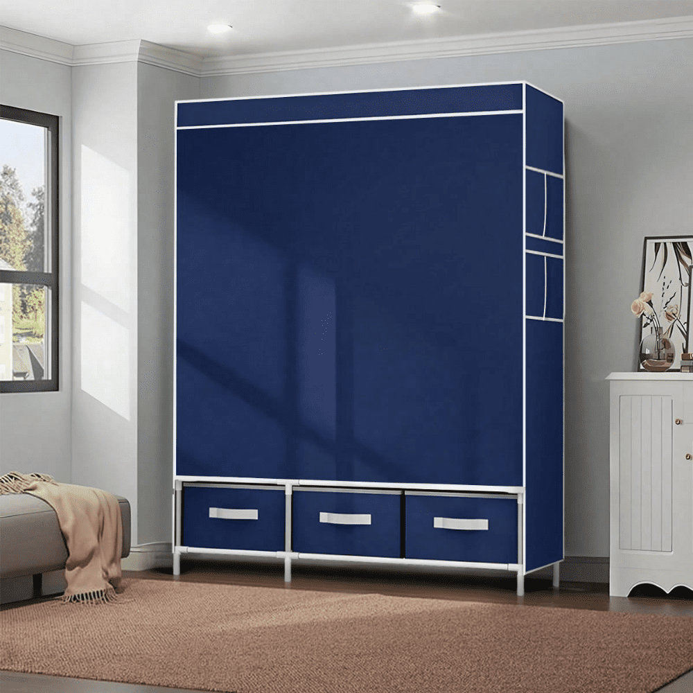 1Pcs Large Portable Closet Wardrobe Clothes Rack Storage Organizer ...
