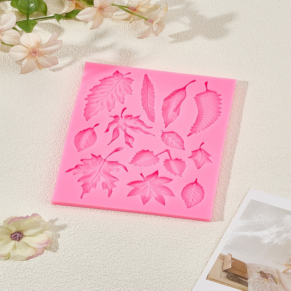 1Pcs Leaf Silicone Molds Gesso Resin Casting Molds Wedding Cake ...