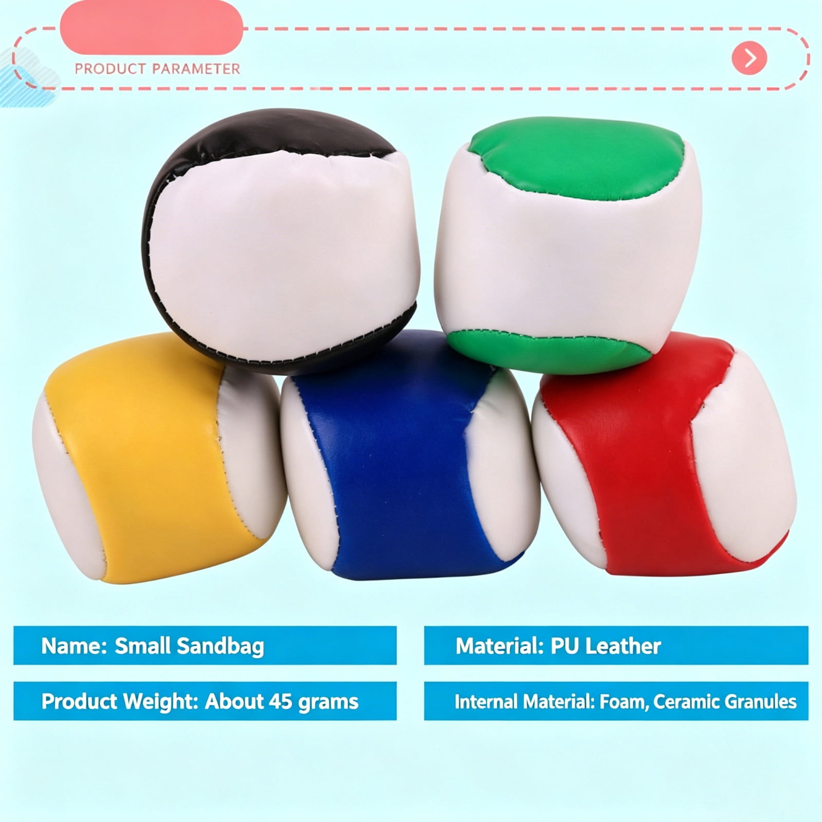 1Pcs Leather Round Beanbag, PU Beanbag Ball, Suitable for Outdoor Games ...