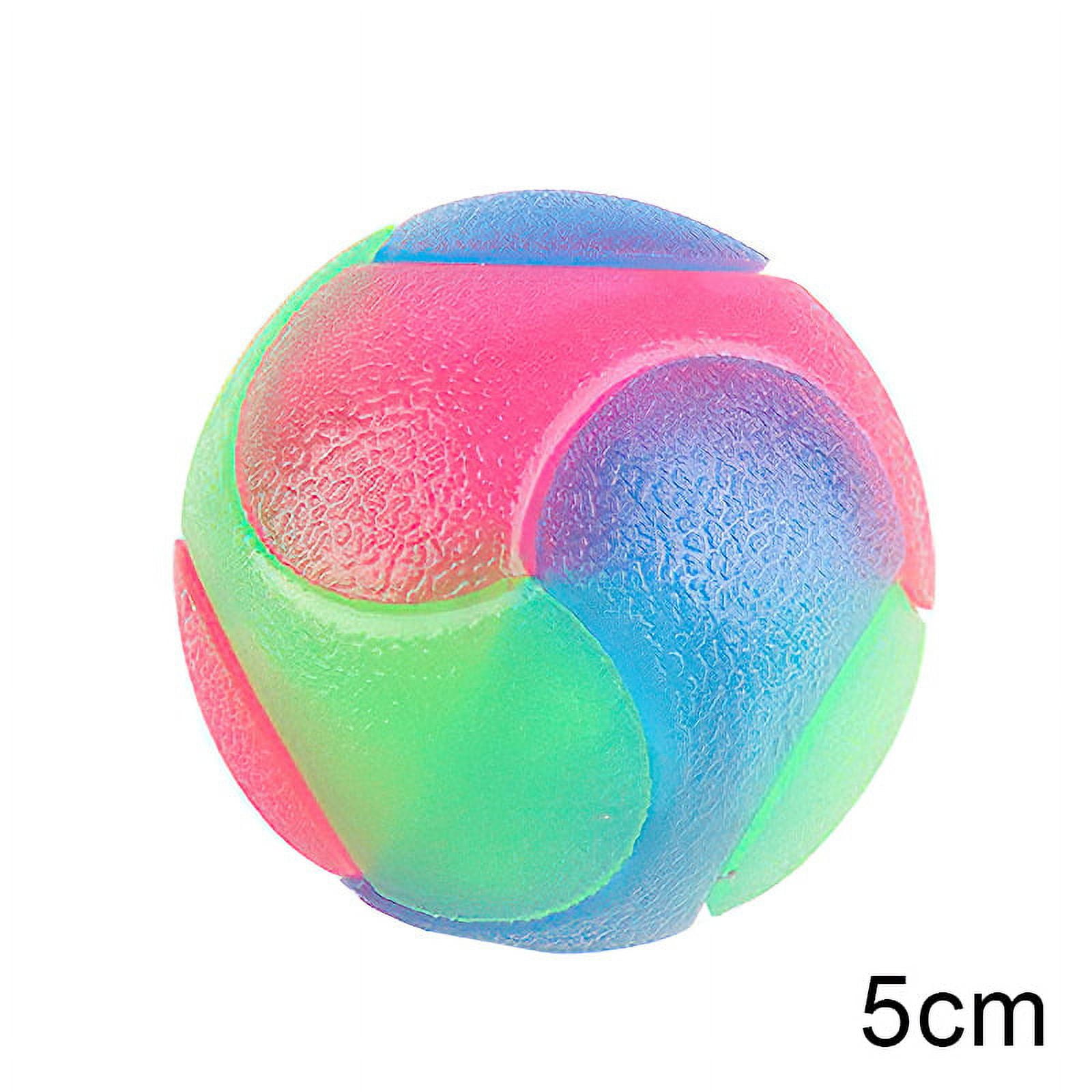1Pcs Led Light Up Dog Balls Flashing Elastic Ball Led Molar Ball ...