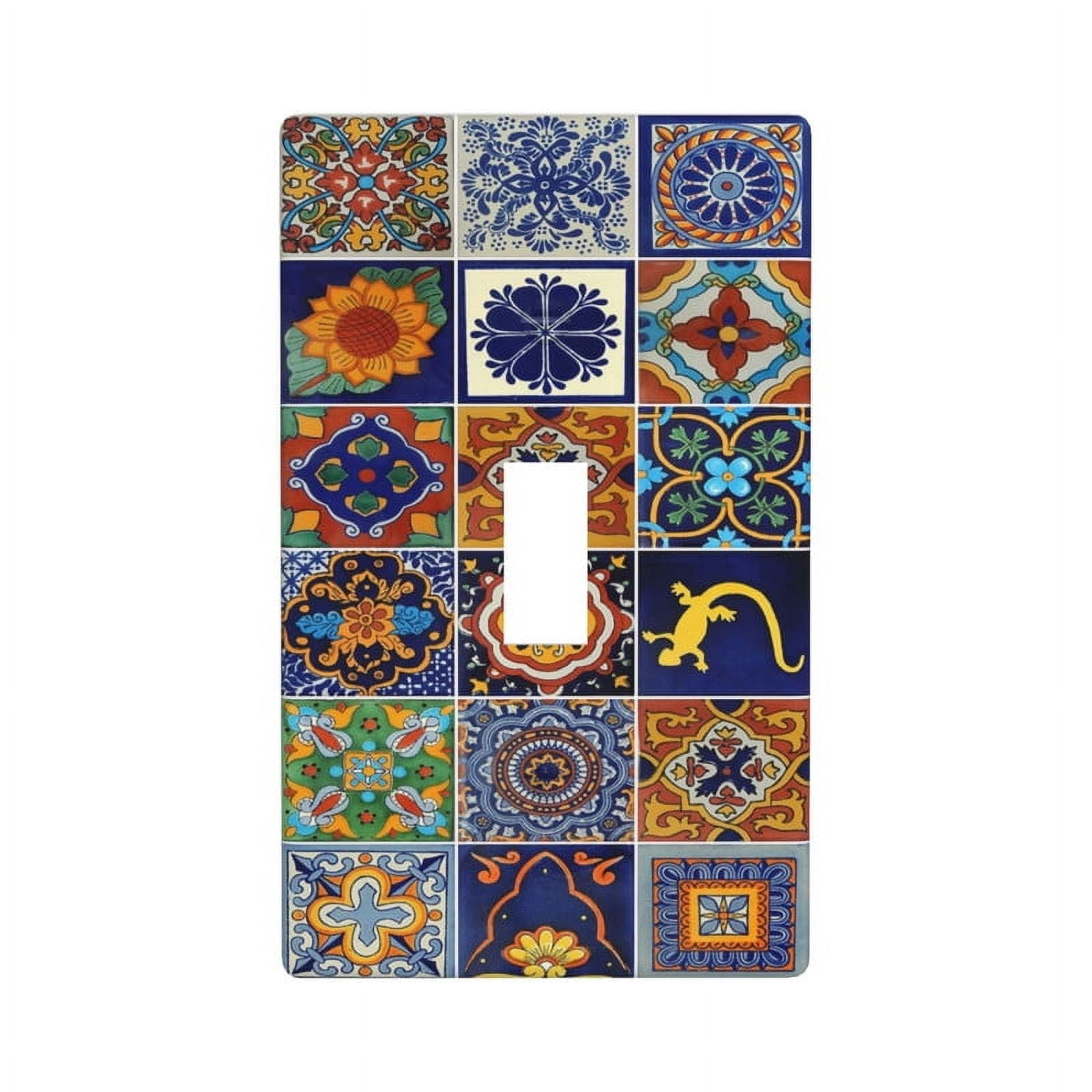 1Pcs Mexican Ceramic Tiles Wall Plates decorative light switch cover ...