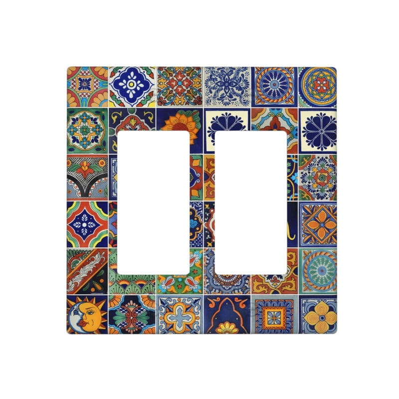 1Pcs Mexican Ceramic Tiles Wall Plates decorative light switch cover ...