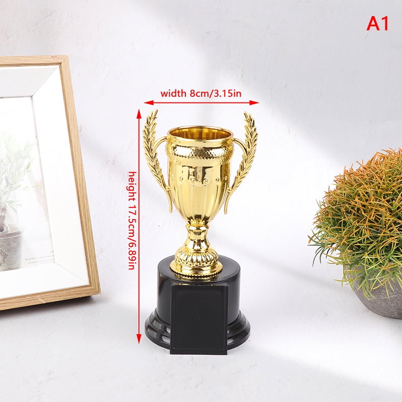 1Pcs Mini Plastic Award Trophy Children Winner Gold Trophies Toys For ...