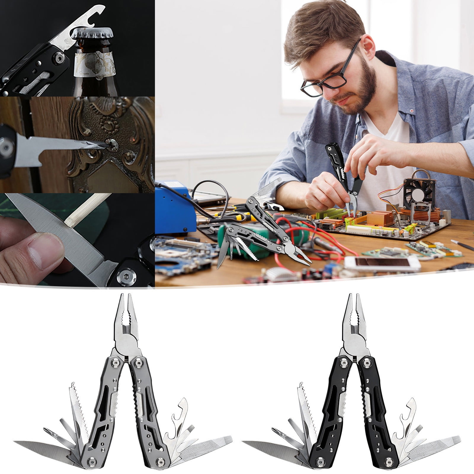 1Pcs Multi-Tool Pliers under $5! Kadlawus Multi Tool Pliers, 12 in 1 ...