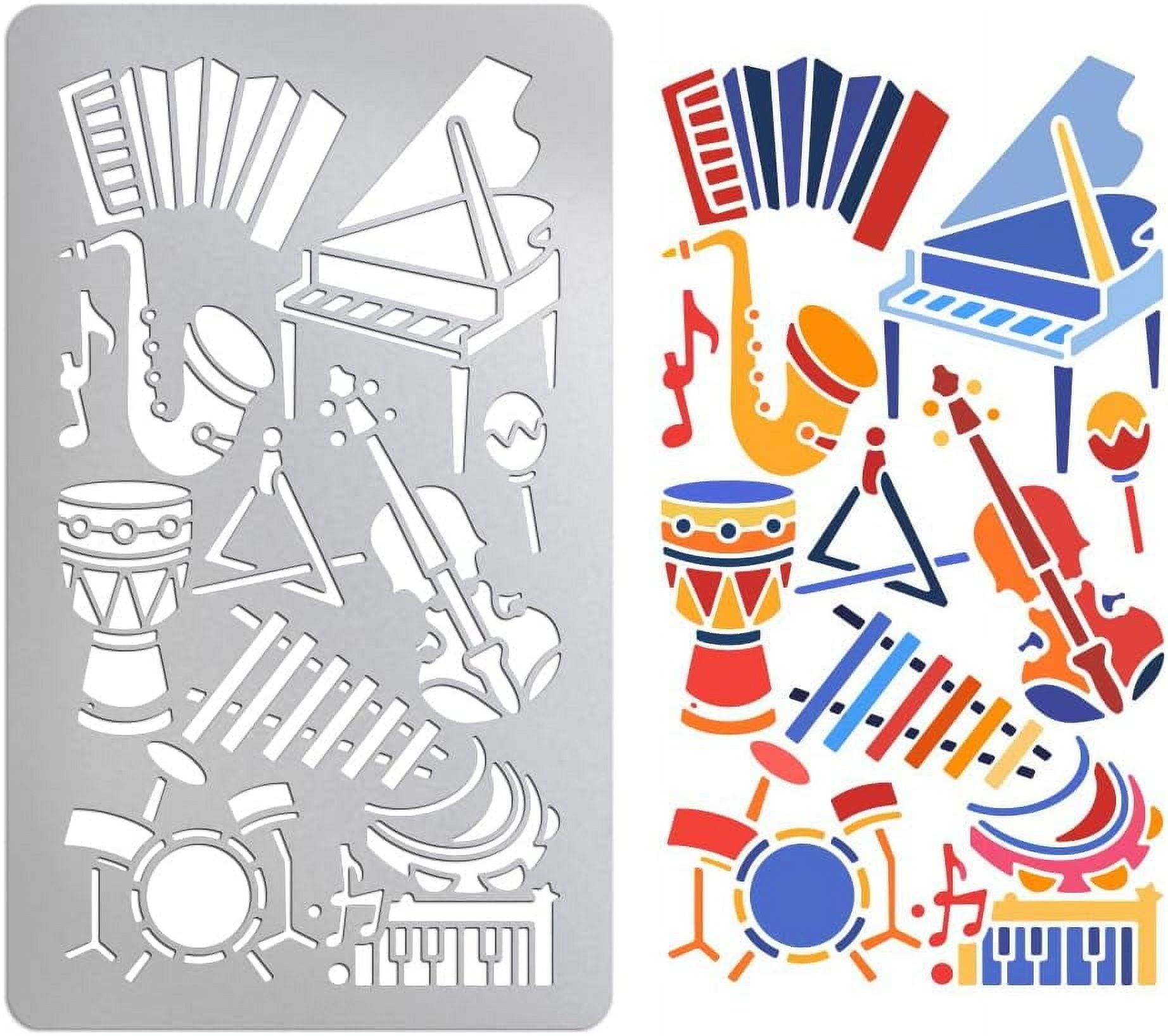 1Pcs Musical Instruments Stencil Music Note Stencil Metal Stencil for ...