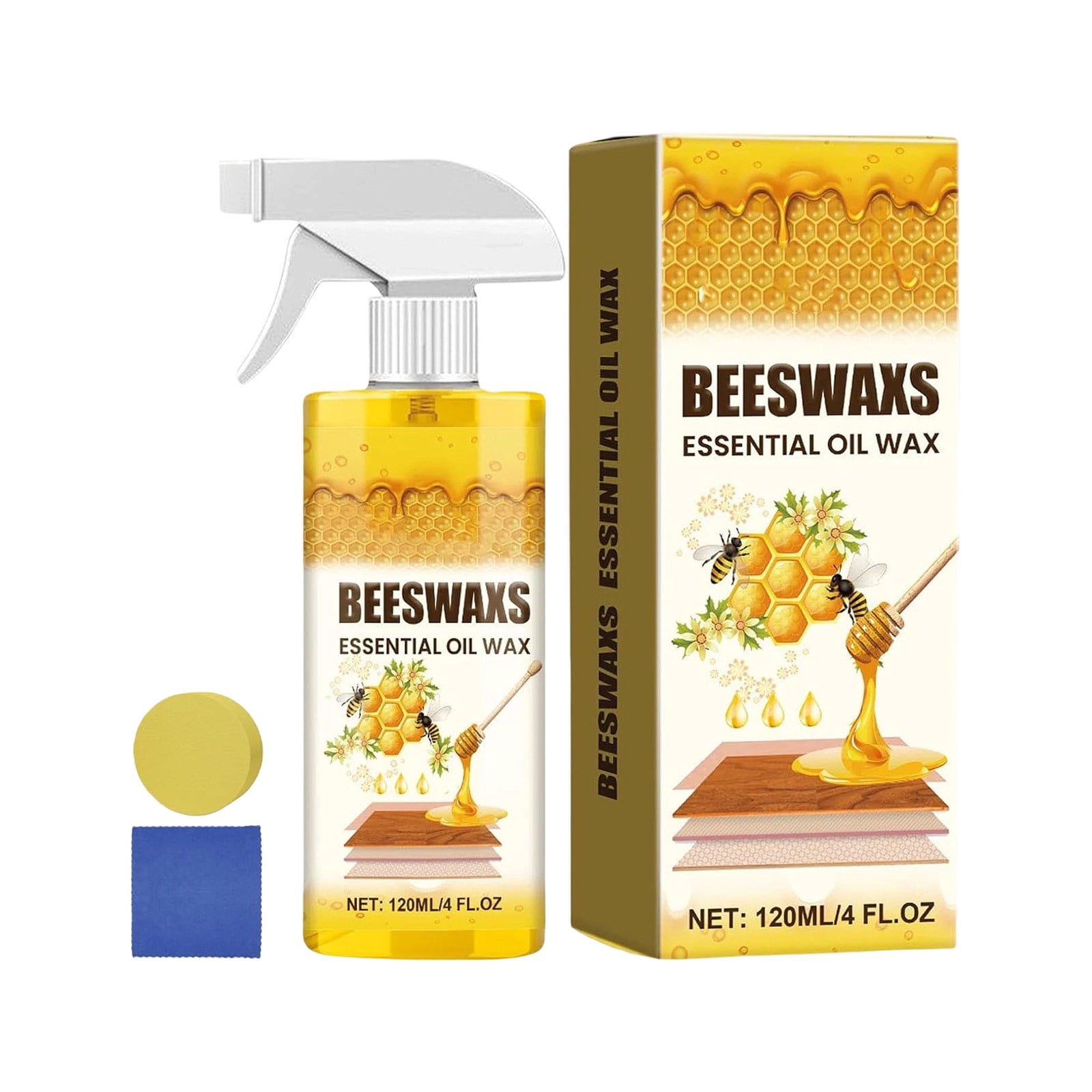 1Pcs Natural Beeswax Wood Polish Spray, Essential Oil Furniture Care ...