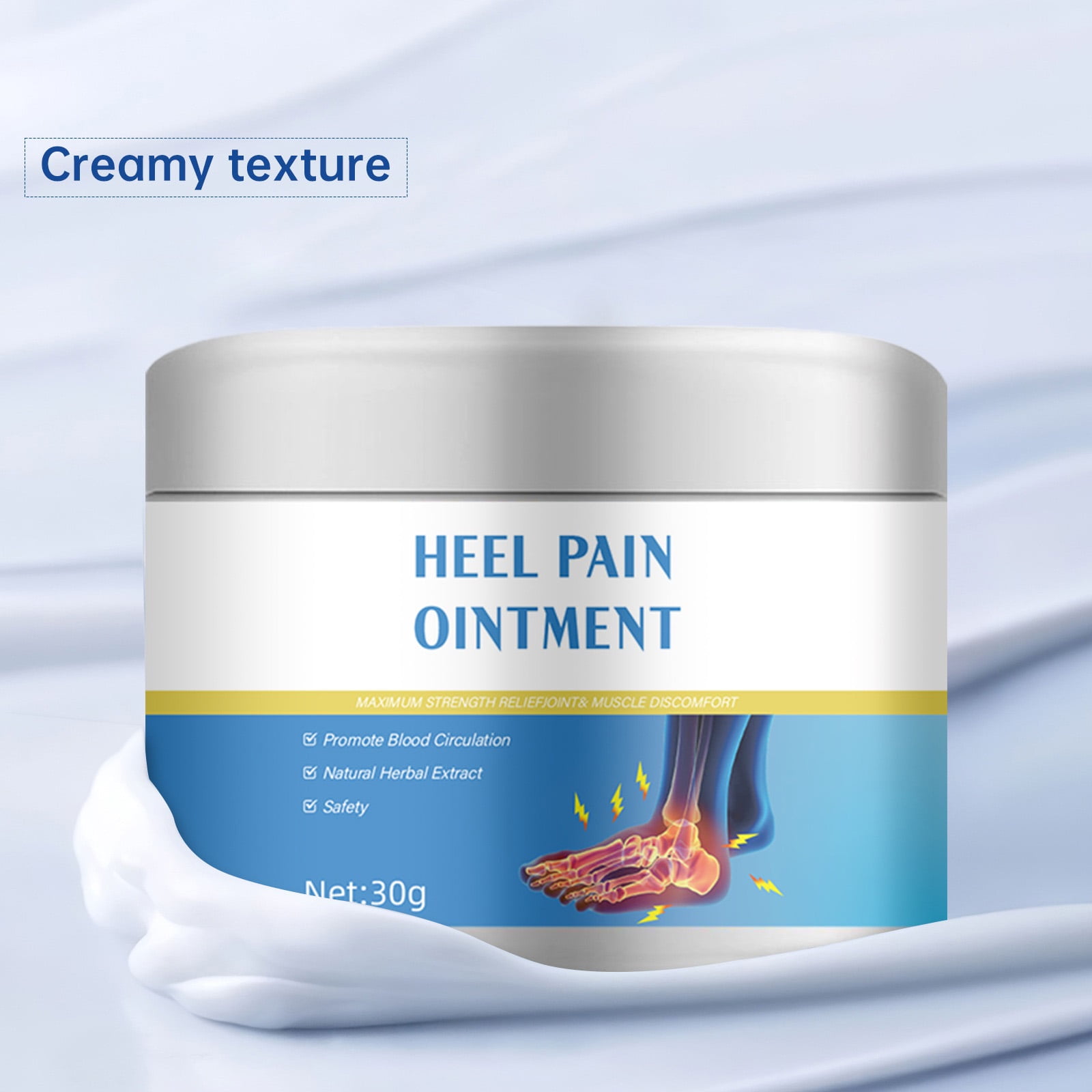 1Pcs Natural Heel Reliefing Cream for Plantar Fasciitis & Heel Gentle ...