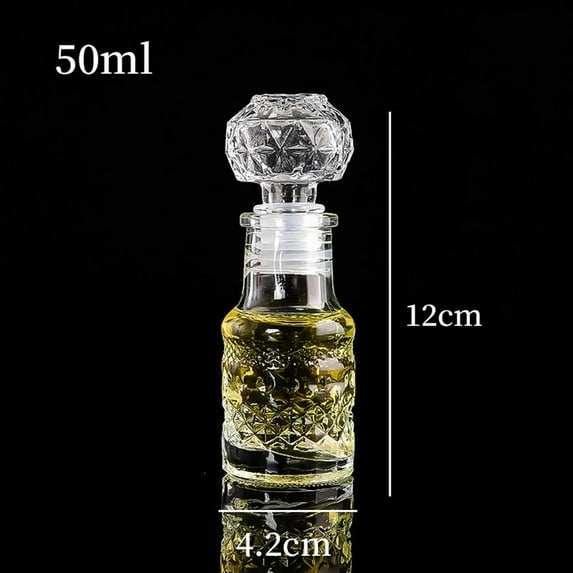 1Pcs New Small Spirit Alcohol Liquor Transparent With Screw Cap Whiskey ...