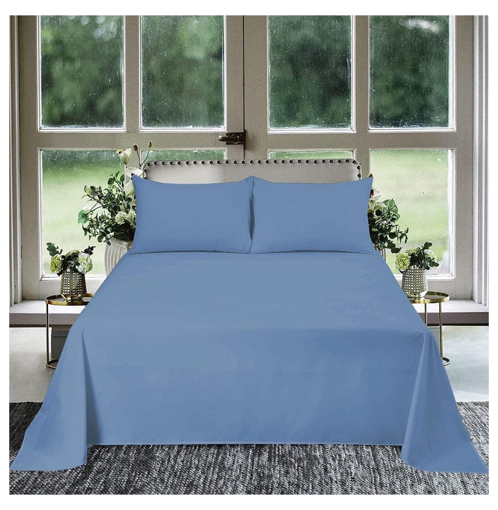 1Pcs Oversized Size (132'' x 110") Flat Sheet , 800 TC 100% Egyptian ...