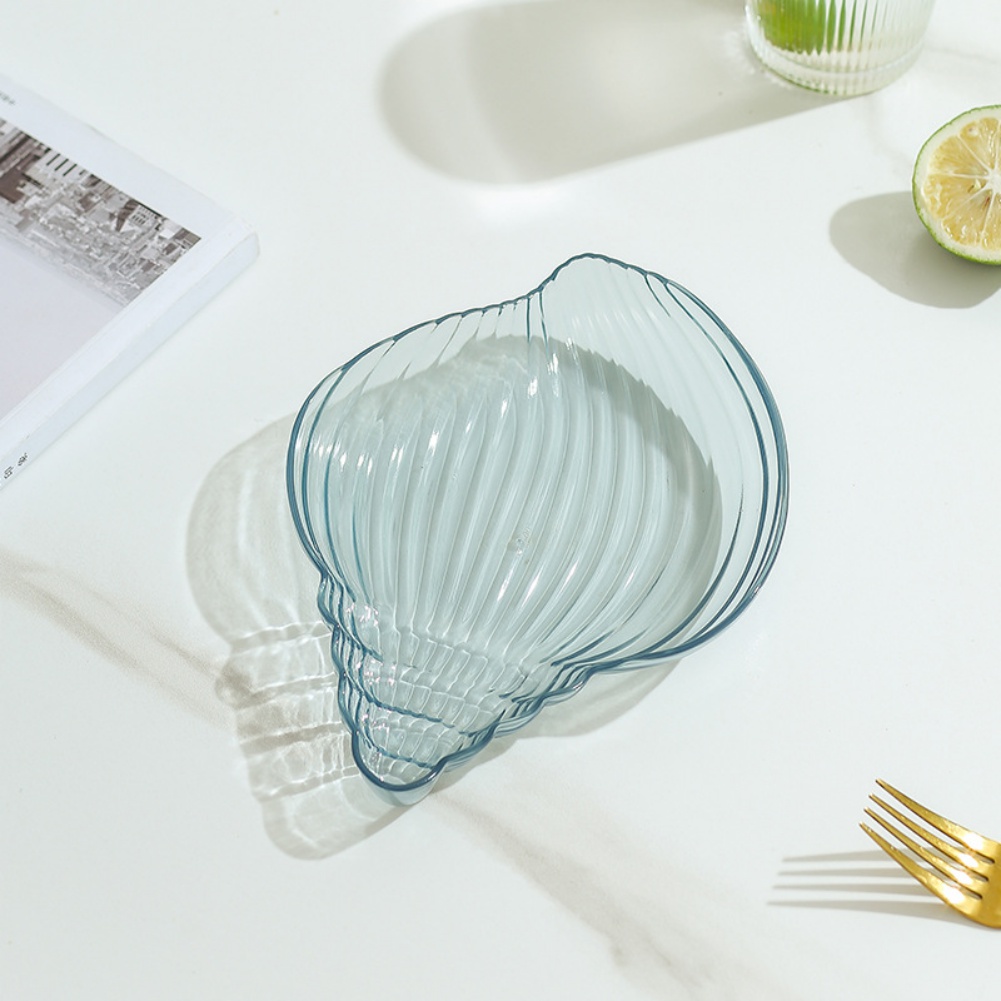 1Pcs Plastic Decorative Sea Shell Conch Shaped Plate Snack Dessert ...