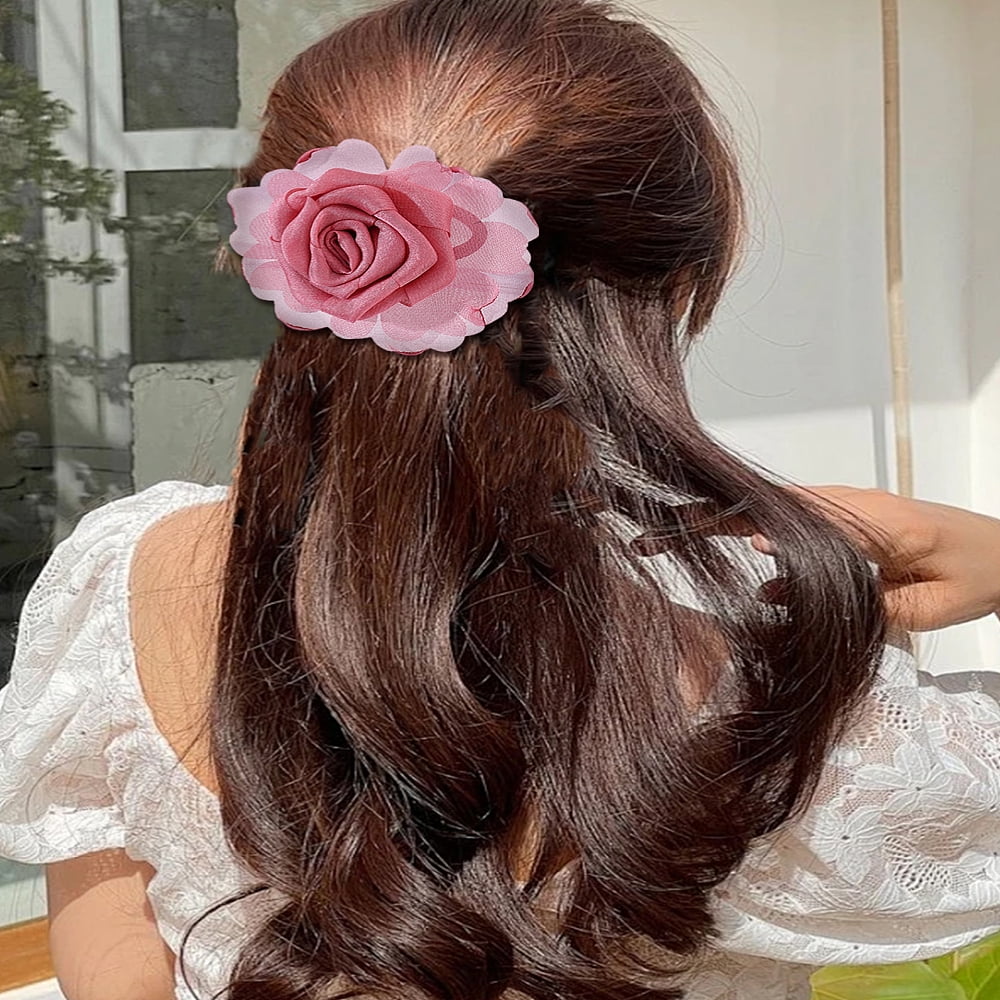 1Pcs Polyester Flower Elastic Hair Ties Scrunchie/Scrunchy Hair Ties ...