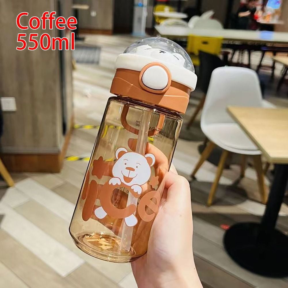1Pcs Portable Plastic 550/650ml Kawaii Children Drinkware Tumbler Cup Water Bottle with Lid ...