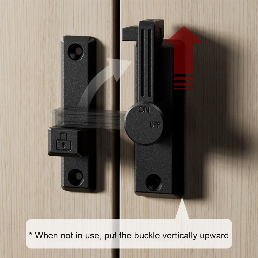 1Pcs Punch-Free Barn Sliding Door Lock Hook Latch Zinc Alloy For Window ...