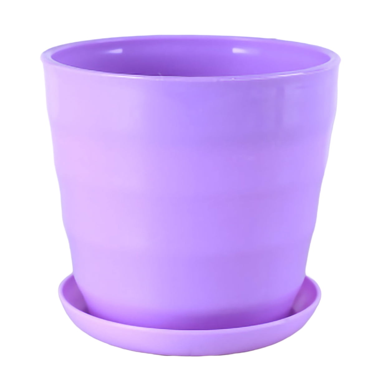 1Pcs Purple Flower Pot Flexible Round Modern Planter With Removable ...