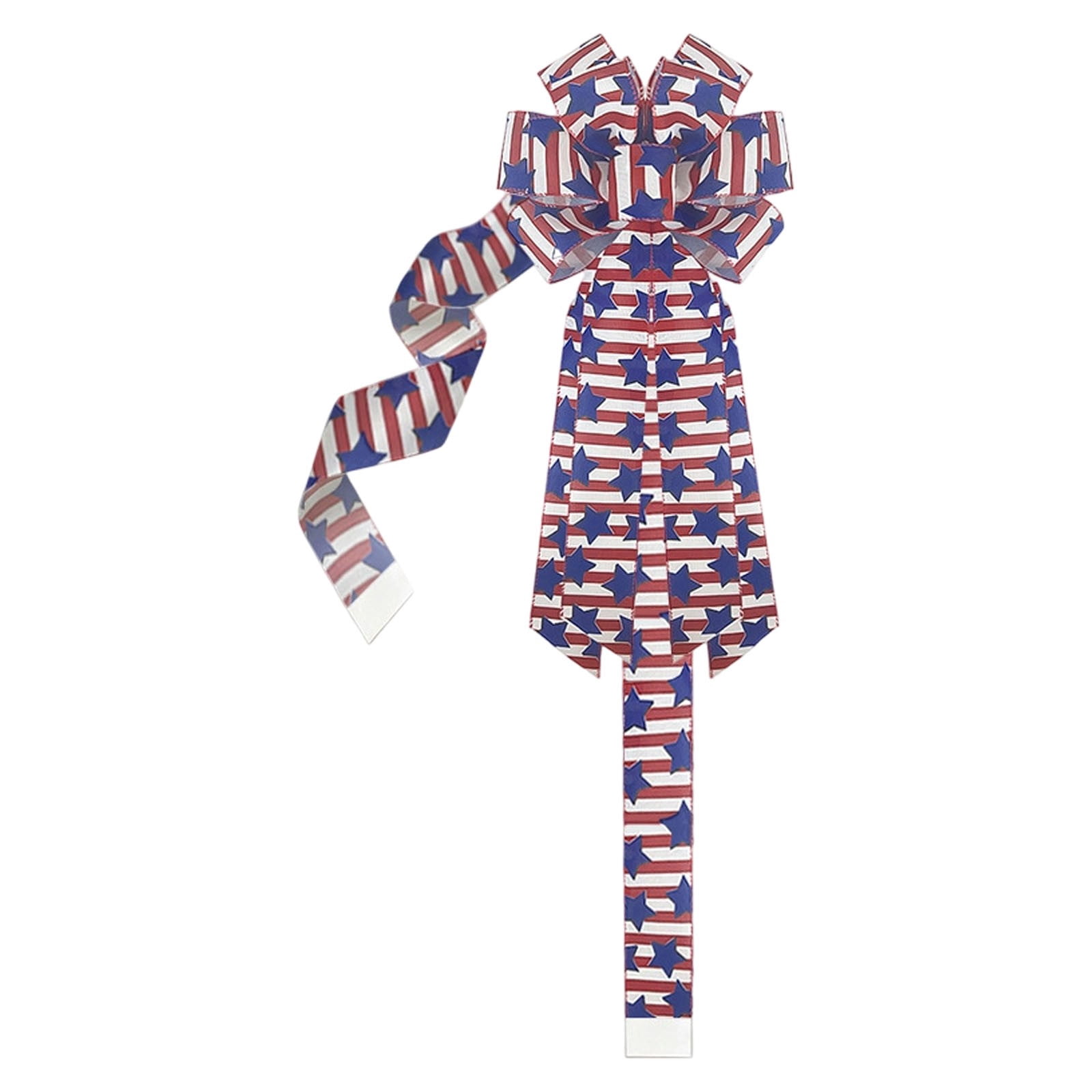 1Pcs Purple Patriotic Front Door Wreath Sash, Ribbon Star Bow with Clip ...