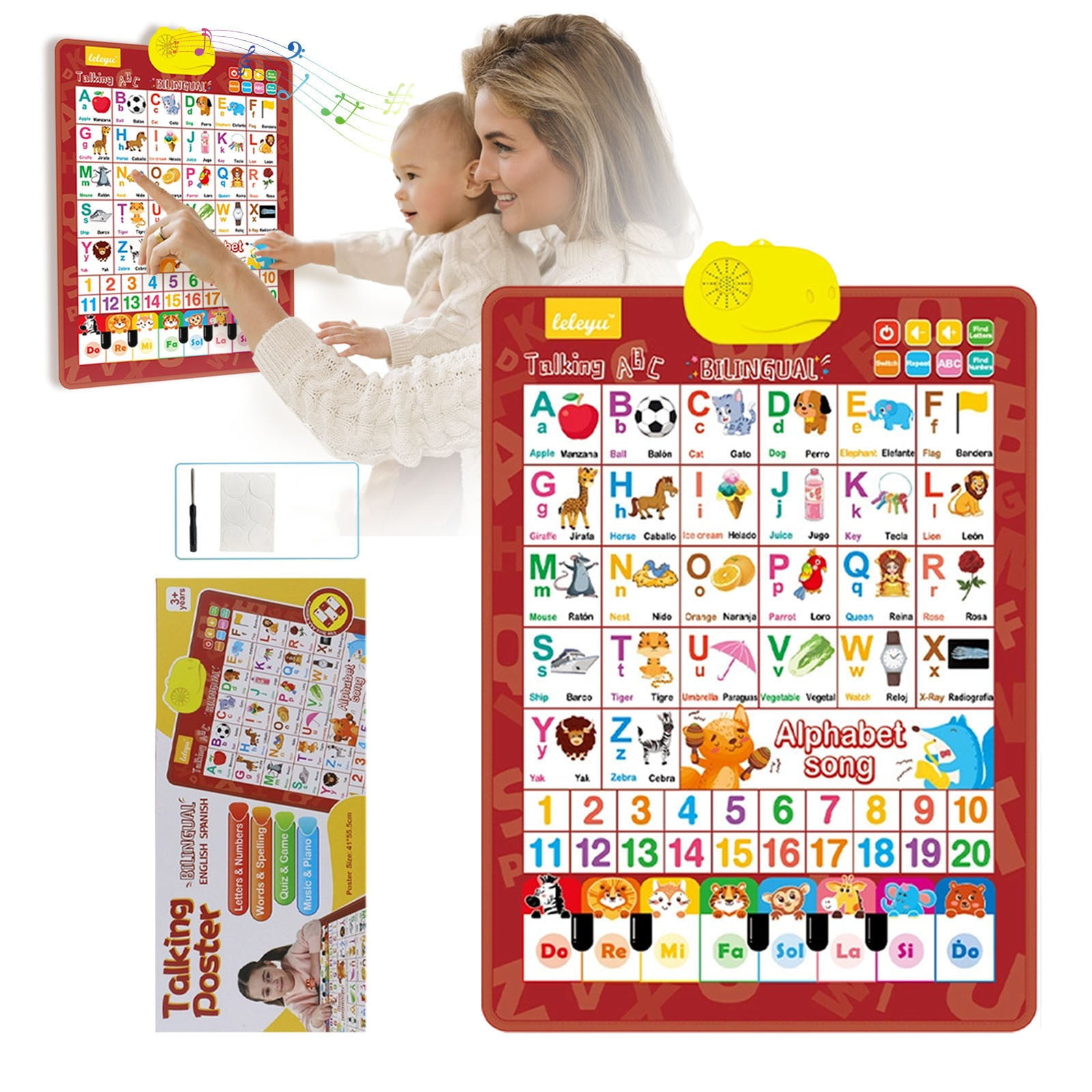 1Pcs Puzzle Wall Chart,2025 New Talking Wall For Kids – English ...