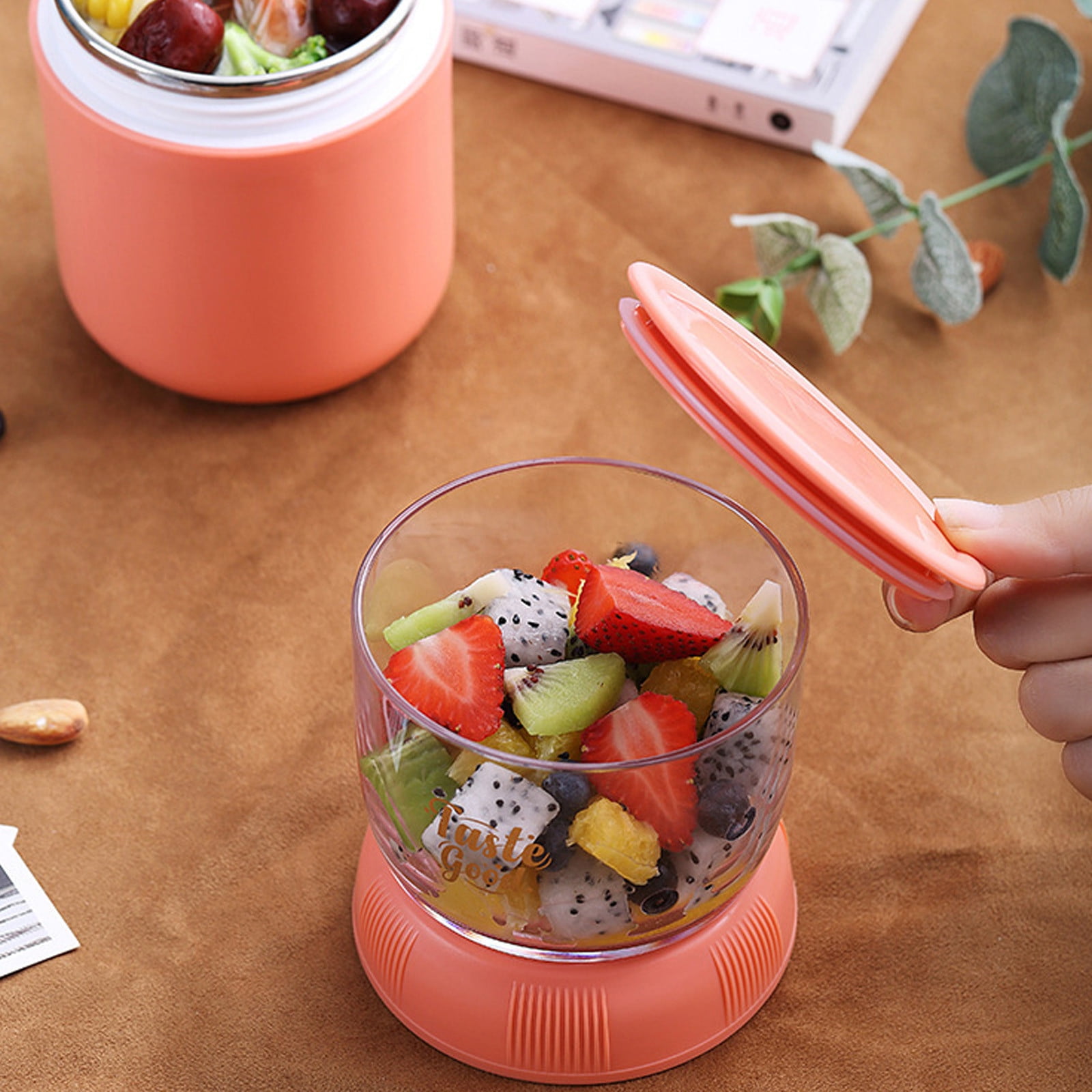 1Pcs Reusable Insulated Yogurt Container with Topping Cereal or Oatmeal ...