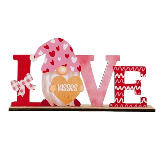 1Pcs Romantic Gnome Love Heart Desk Decor Sign I Love You Gifts for Him ...