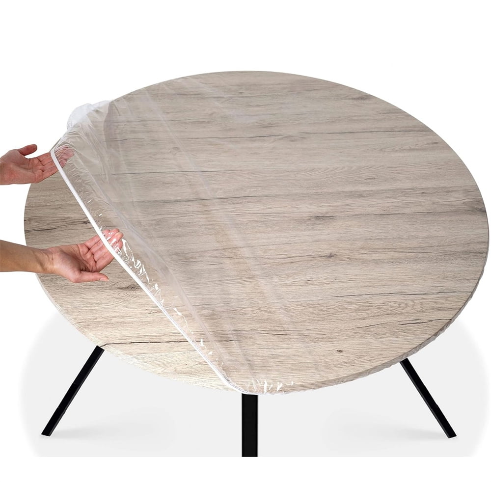 1Pcs Round Outdoor Tablecloth,Clear Round Plastic Tablecloth ...