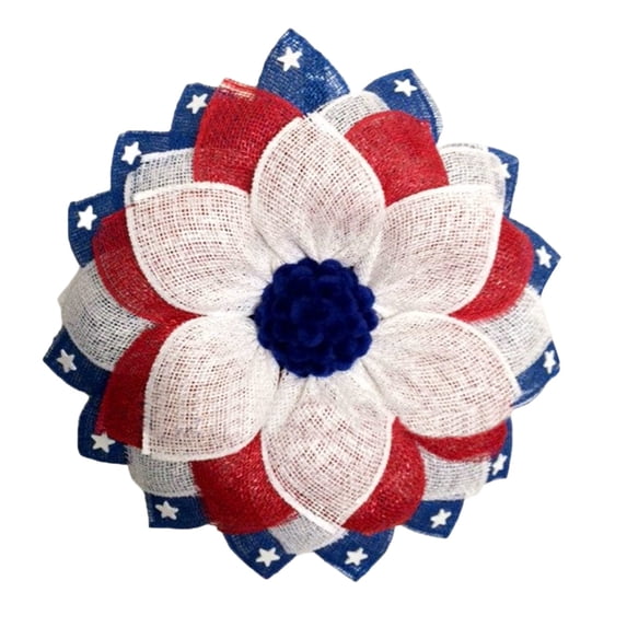 1Pcs Rustic Wooden Wreath Hanging Ornament Patriotic Star Sign for 4Th ...
