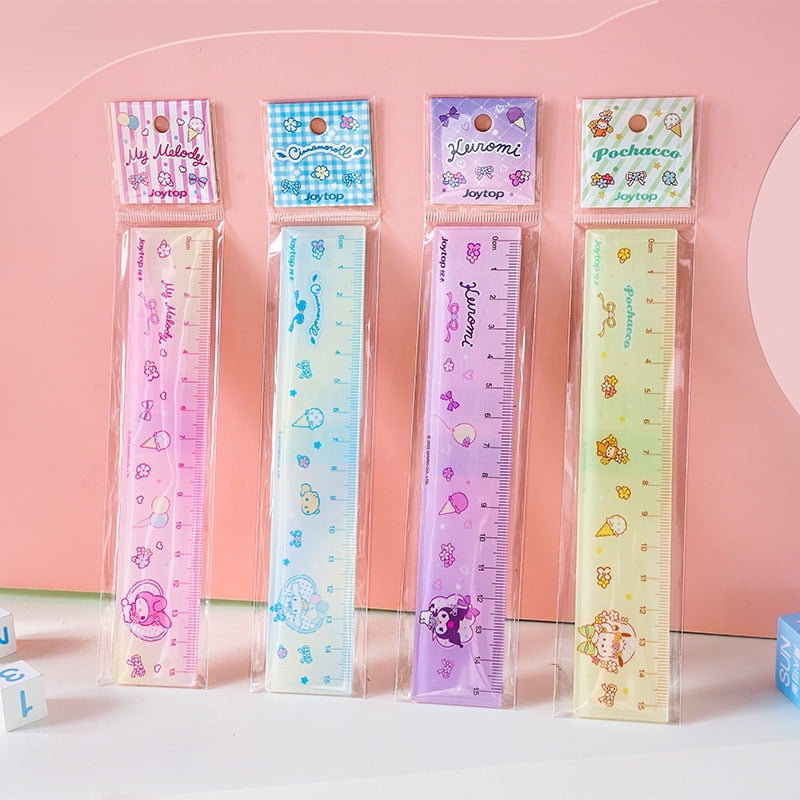 1Pcs Sanrio Cinnamoroll Kuromi Anime Kawaii Scale Ruler Cute My Melody ...