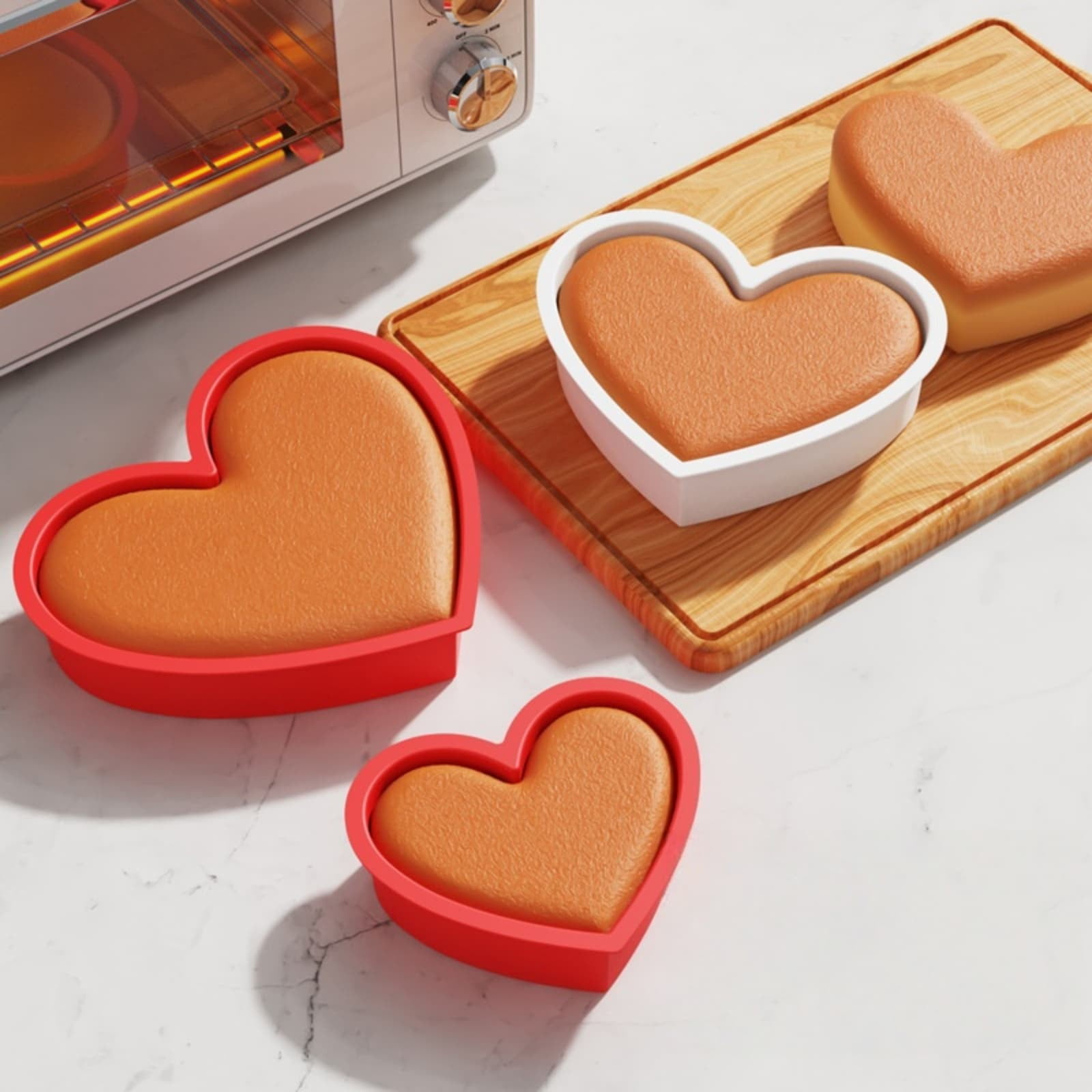 1Pcs Silicone Cake Heart Shaped Cake High Temperature Heart Shaped Cake Baking Pan - Walmart.com