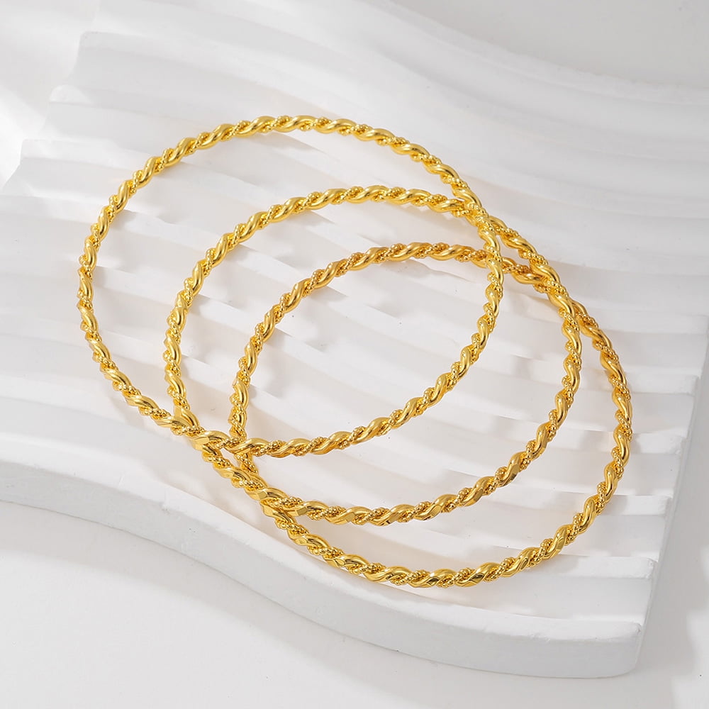 1Pcs Simple And Fashion Gold Bracelet Fried Dough Twists Rope Bracelet ...