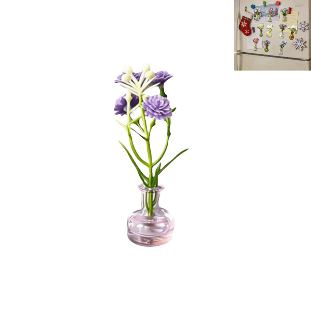 1Pcs Simulated flower pot magnet, fun and beautiful plant pot, storage ...