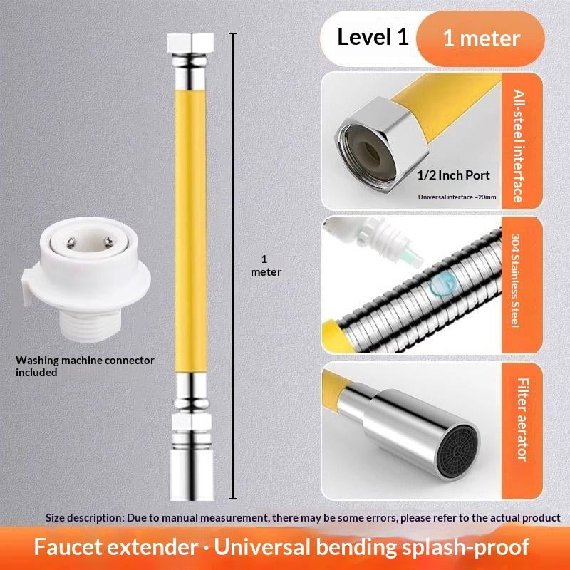 1Pcs Splashproof Free Bending Faucet Extension Tube 1 Mode Faucet ...