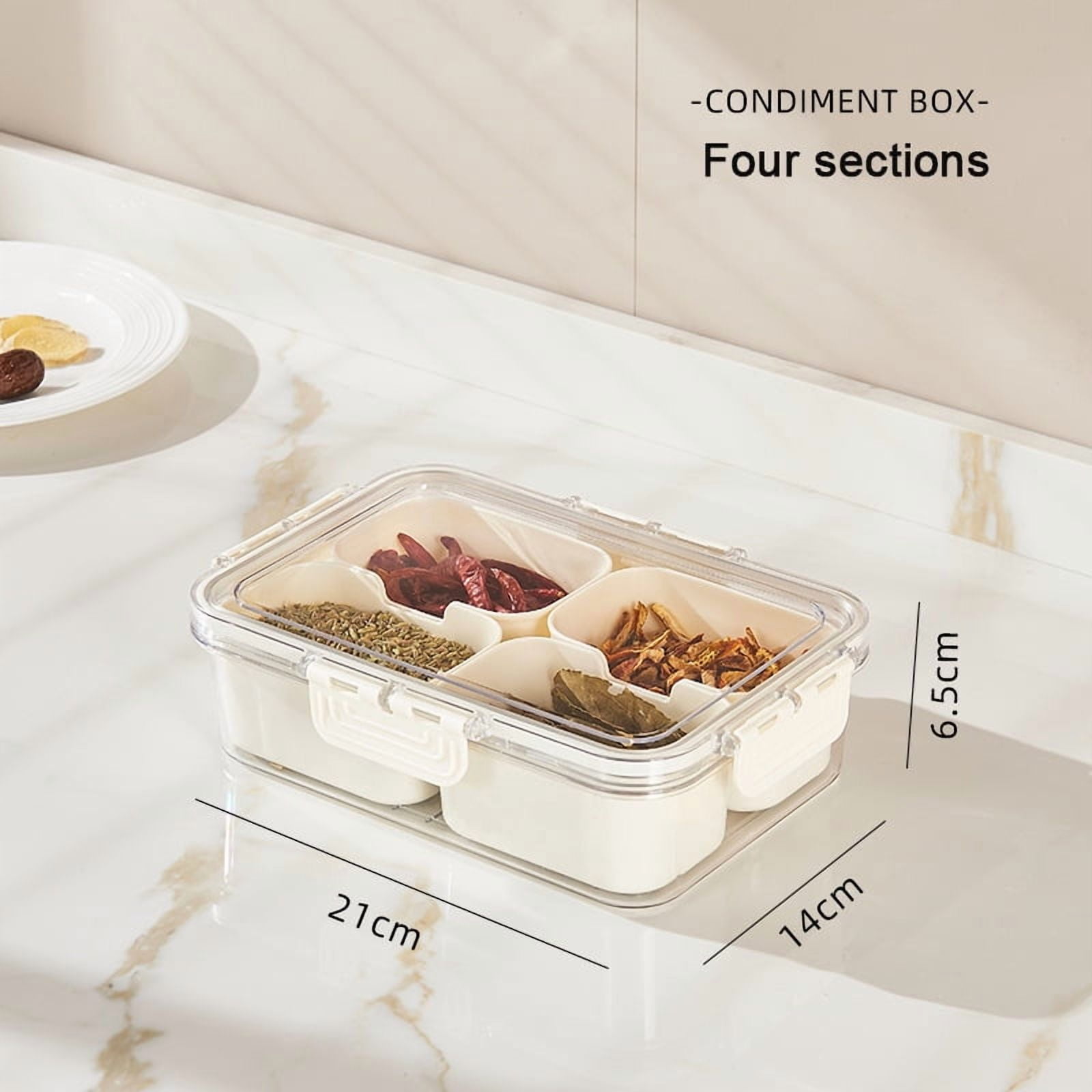 1Pcs Square Large Capacity Food Tray with Latch Removable Mini Box ...