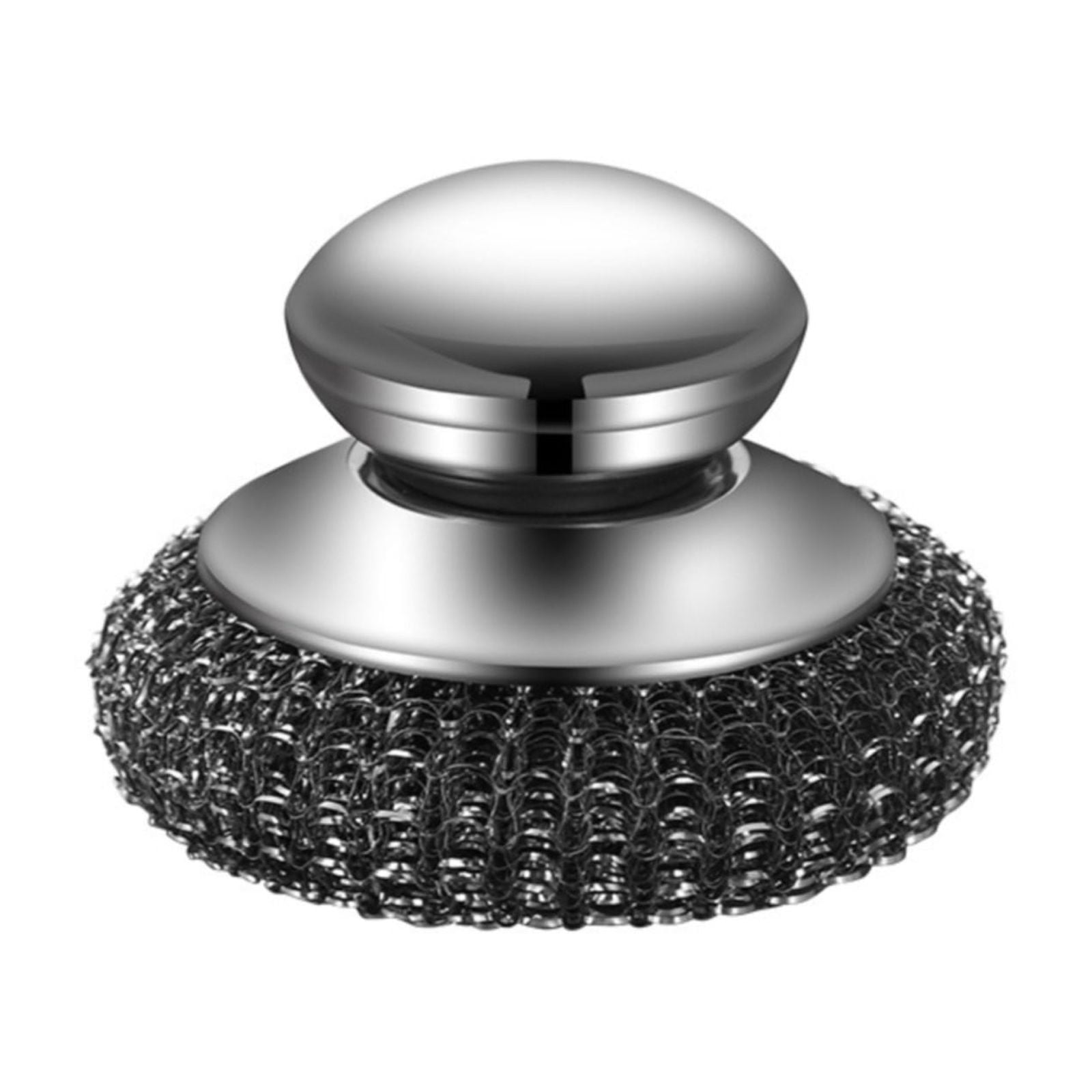 1Pcs Stainless Steel Wool Scrubber With Handle, Heavy Duty Pot ...
