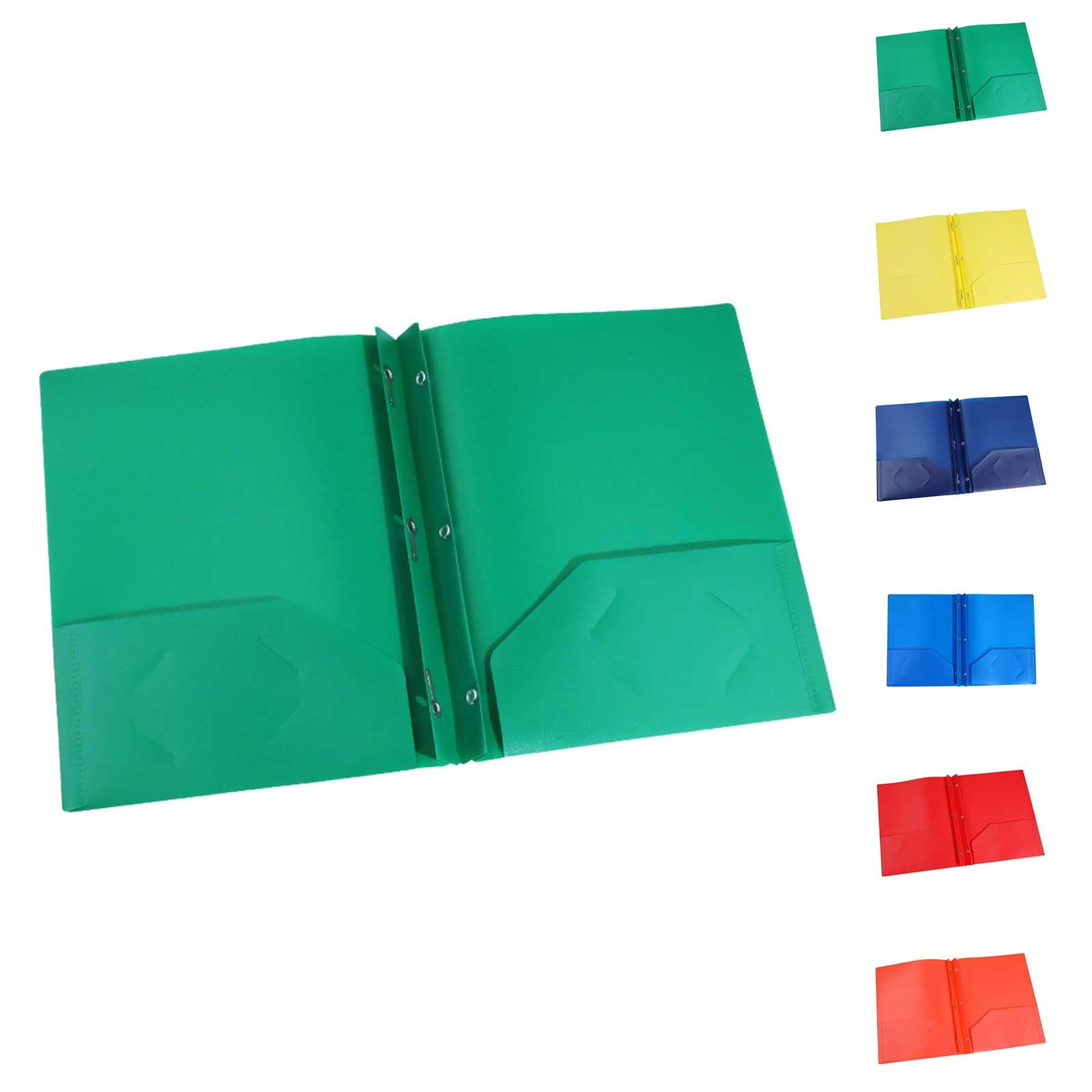 1Pcs Standard Clip Folders With 2-Pocket, Plastic Folders Holds 3x11 ...