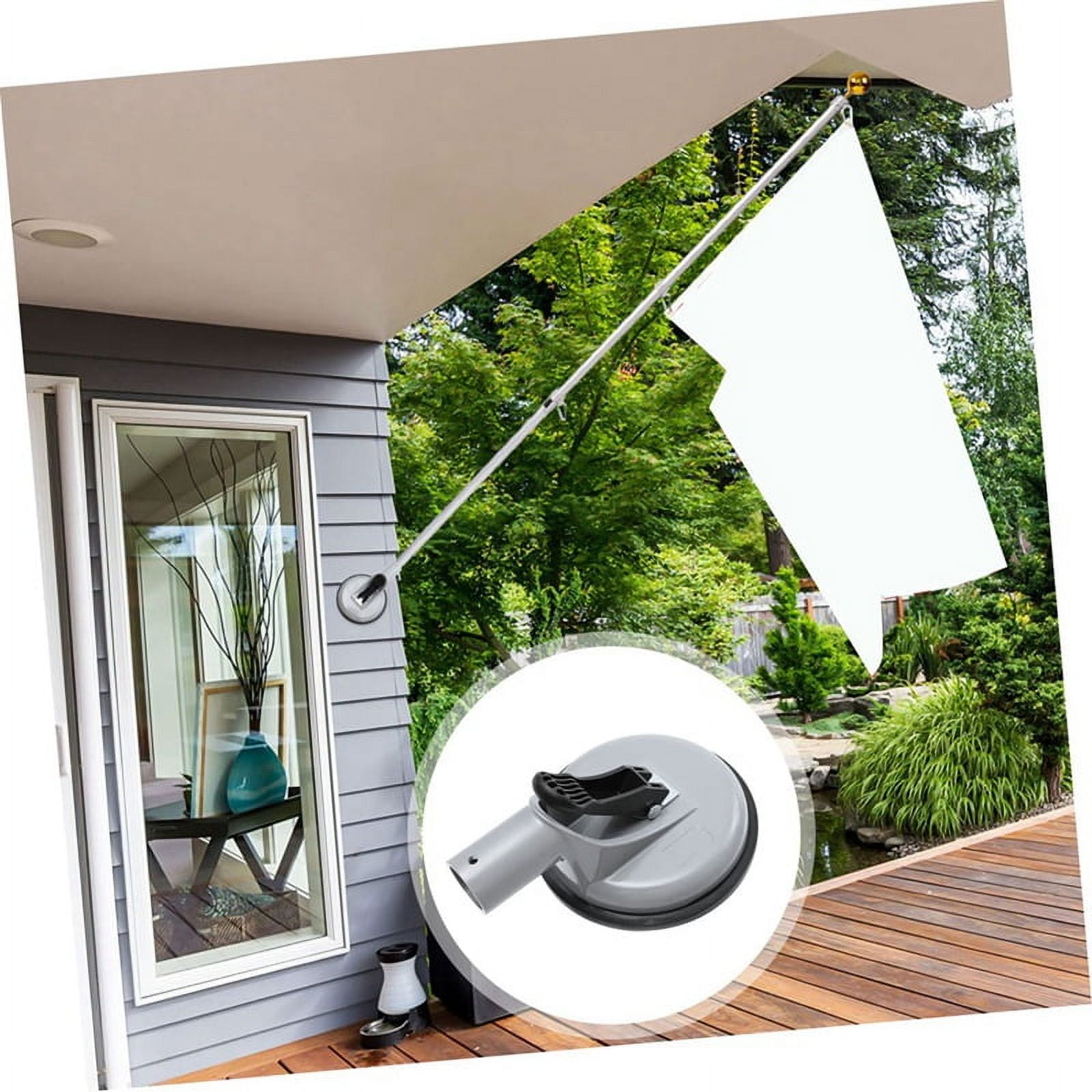 1Pcs Suction Cup Flagpole Bracket Base Aluminum Alloy Sign Mini Sucker ...