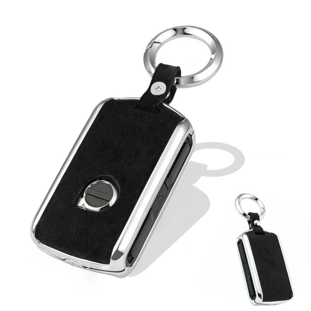 1Pcs Suede Leather Smart Key Fob Cover for Volvo XC90 2018 XC60 S90 V90 ...